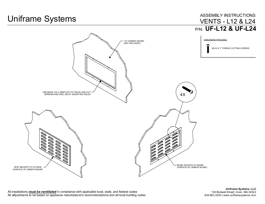 Vent - 24 Louver – Uniframe Systems
