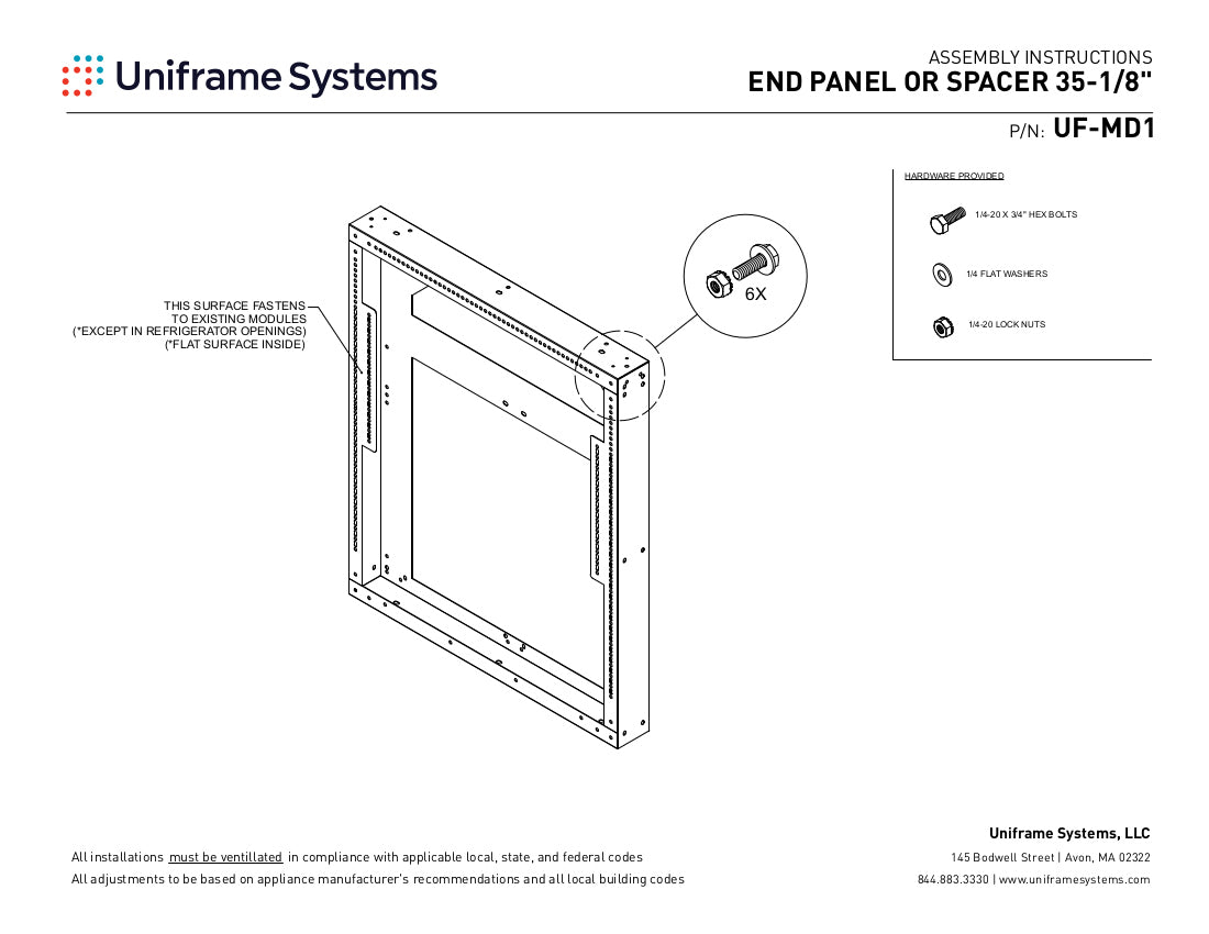 End Panel – Uniframe Systems